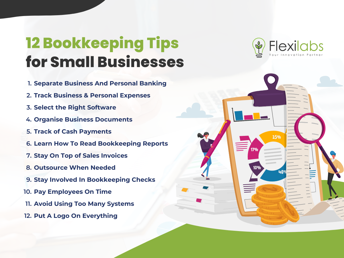 12 Essential Bookkeeping Tips for Small Businesses | Flexilabs